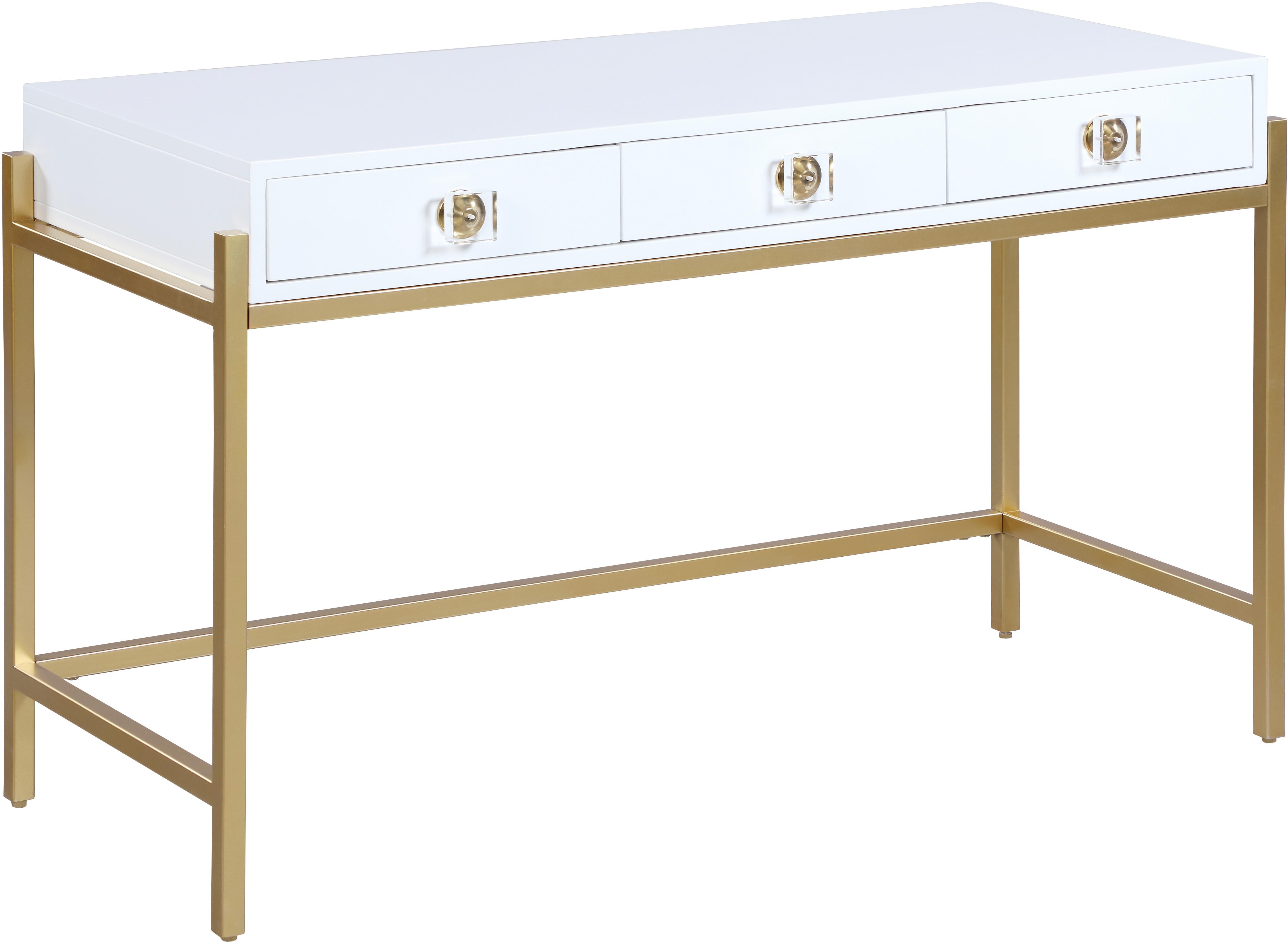 Park avenue white and gold writing desk store